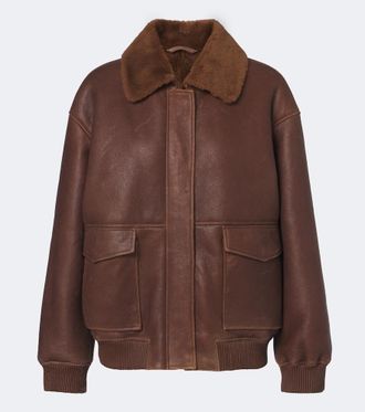 Arma Jacke Riley aus Leder mit Shearling