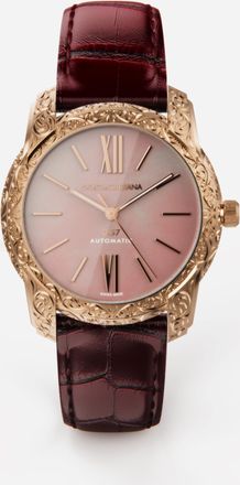 Dolce & Gabbana Dg7 Gattopardo Watch In Red Gold With Pink Mother Of Pearl - Mann Uhren Bordeaux Onesize