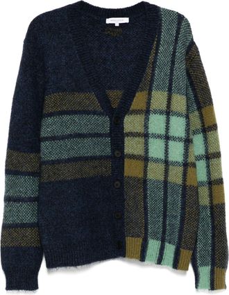 Maison Kitsun&eacute; Karierter Intarsien-Cardigan - Gr&uuml;n