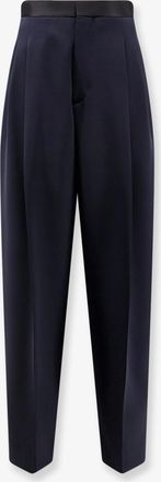 Bottega Veneta Wool trousers with satin waistband - BOTTEGA VENETA - gender_Woman