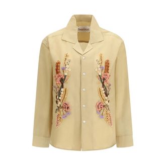Baziszt Baziszt, Homme, Chemises, Beige, Taille: M Beauly Floral Shirt
