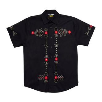 Iuter Schwarzes Western Kurzarmhemd - - Shirts - Herren - Schwarzk - S