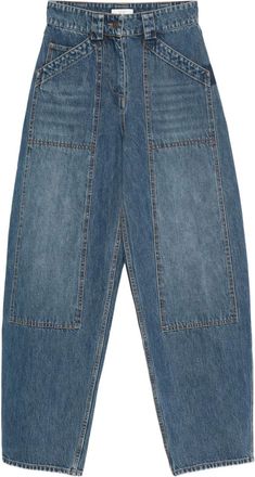 Co jean droit à empiècements - Bleu