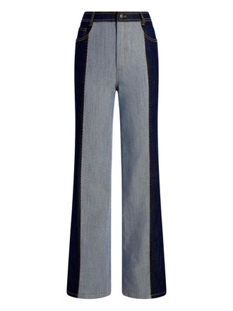 Cinq à Sept Francine Hose mit Kontrasteinsatz - Blau