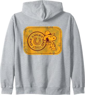 Peanuts Snoopy Vatertag Lucky Dad Größte Rodeo-Familie Kapuzenjacke