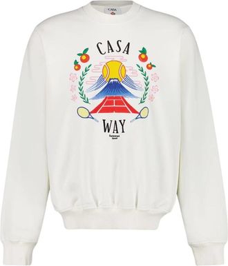Casablanca Homme, Sweatshirts et sweats à capuche, Blanc, Taille: XL Casa Way Mountain SweaT-shirt