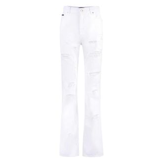 Dolce & Gabbana Femme, Jeans, Blanc, Taille: 36 FR G8Jq3 Jean Jambe Droite