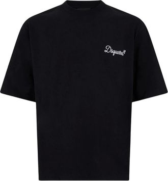 Dsquared2 Homme, Tops, Noir, Taille: L Short Sleeve Crew Neck