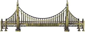 BESPORTBLE Ciieeo Vintage Metallbr&uuml;cke Modell Skulptur aus Stabilem Legierungs Metall Detailliertes San Francisco Gate Bridge Ornament f&uuml;r Tischdekoration B&uuml;ro u