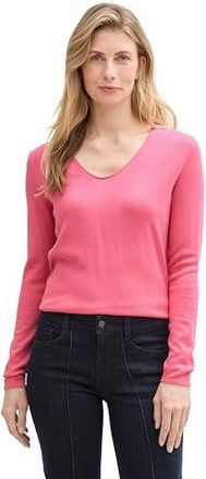 Tom Tailor 1012976 Pull-Over Femme, 15116 - Rose Vif, L
