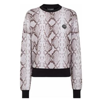 Plein Sport Femme, Sweatshirts et sweats &agrave; capuche, Gris, Taille: 36 FR Cropped SweaT-shirt