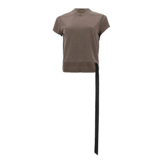 Rick Owens Cropped Small Level T Crop-T-Shirt mit Rundhalsausschnitt aus Jersey - - Tops - Damen - Braun - S