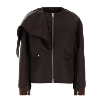 Courr&egrave;ges Femme, Vestes, Brun, Taille: 38 FR Veste Rembourr&eacute;e en Nylon Chocolat