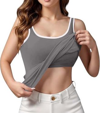 Generic D&eacute;bardeur Femme Maillot De Corps Hauts sans Manches Confortables et &agrave; la Mode pour Femmes Parfaits pour l&eacute;t&eacute; &agrave; associer avec des Jeans ou des Shorts p