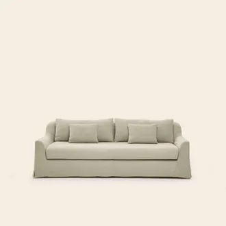 Madura Canap&eacute; 3 Places Claribel Toile beige chaud - BEIGE