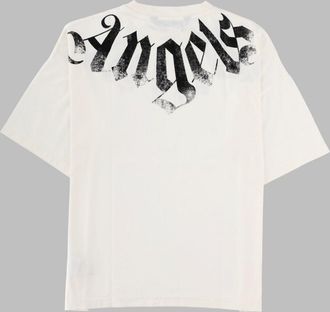 Palm Angels Logo-Embroidered Cotton T-Shirt - White