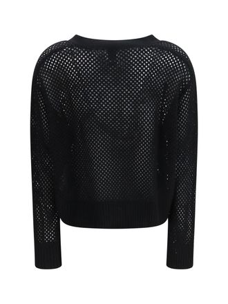 Allude Womens V-Neck Buttoned Cardigan 90 Sweater