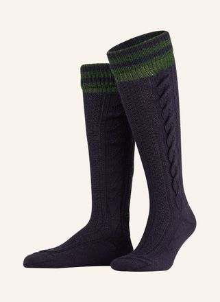 Lusana Lusana Trachten-Kniestr&uuml;mpfe Aus Merinowolle blau