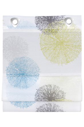 Novel Magnetrollo Belize, Blau, Grau, Gr&uuml;n, Wei&szlig;, Textil, Abstraktes, 45x130 cm, Oeko-Tex Standard 100, L&auml;nge universell einstellbar, Wohntextilien, Rollos 