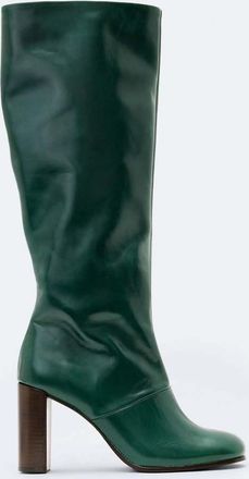 AllSaints Marisa hoher Stiefel in Flaschengr&uuml;n