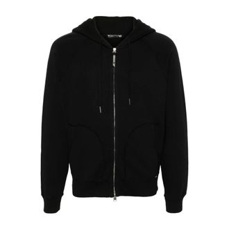 Tom Ford Schwarzer Kapuzenpullover mit Logo-Applikation - - Sweatshirts & Hoodies - Herren - Schwarzk - 2XL