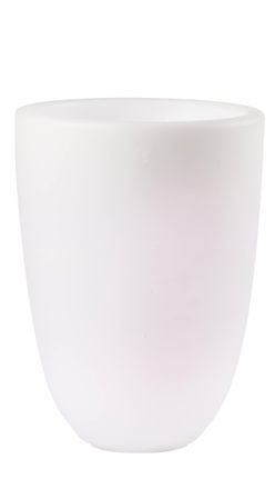 8 Seasons design Shining Curvy Pot M, LED Pflanzkübel (Weiß) 39 x 51 cm, E27 Fassung inkl. Leuchtmittel in warmweiß, beleuchteter Pflanzkübel für innen und auße
