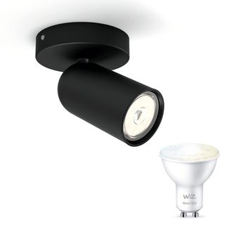 Philips myLiving Pongee Aufbauspot Schwarz - 1 Leuchte - Spots Oberfl&auml;che inkl. WiZ GU10 - Warmwei&szlig; bis kaltwei&szlig;es Licht - Bluetooth