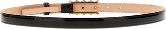 Khaite Womens Black Calfskin Regular Belt
