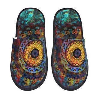Generic Mandala Color&eacute; Homme Femme Chaussures De Maison Confortable Pantoufles Chaud Chaussons Pour Ext&eacute;rieur Maison Automne L