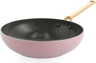BK Sublime Keramik-Antihaft-Wok 28 cm/3,69, PFAS-frei, Induktion, Goldene Edelstahlgriffe, Backofenfest bis 220 &deg;C, Sp&uuml;lmaschinenfest, Rosa