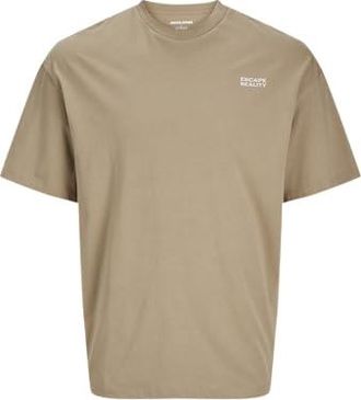 Jack & Jones Jack & Jones Jjeames T-Shirt &agrave; col Rond pour Homme, Kaki, L