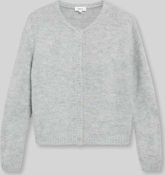 s.Oliver Red Label Regular Fit Strickjacke aus Alpaka mit Rundhalsausschnitt