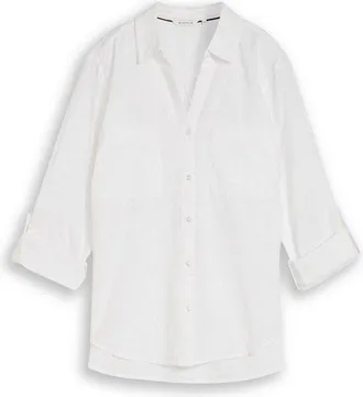 Tom Tailor Langarmbluse Blusen & Shirts Bluse mit Brusttaschen