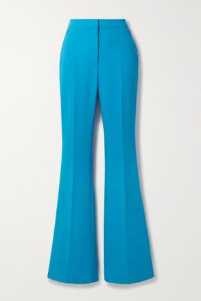 Akris Pantalon Évasé En Laine Mélangée Farid - Bleu