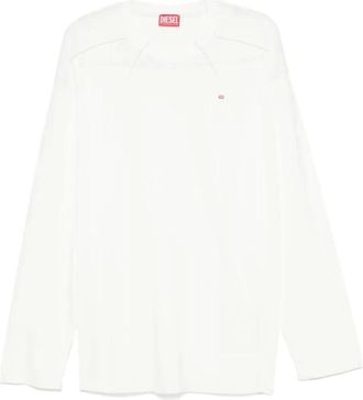 Diesel Homme, Tops, Blanc, Taille: M T-Shirt Manches Longues