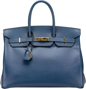 Herm&egrave;s Crossbody Bags - Togo Birkin Retourne 35 - Gr. unisize - in Blau - f&uuml;r Damen