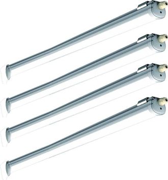 ETC Shop 4x led 150 cm Wannenleuchten 32 Watt Tages-Licht Feucht Nass Raum Decken Leuchten Industrie Hallen Beleuchtung Werkstatt Keller Garage IP65
