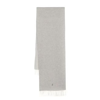 Polo Ralph Lauren Gestrickter Schal mit Pony-Stickerei - - Accessories - Damen - Grau - ONE SIZE