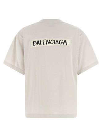 Balenciaga Womens Gray Cotton T-Shirt