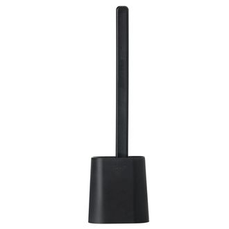 Vigar WC-Reinigungsset - hygienisches Gummi mit Halterung - 11,4 x 8,8 x 41,6 cm - Eco-Kollektion - langlebiges, minimalistisches Design - Farbe Schwarz