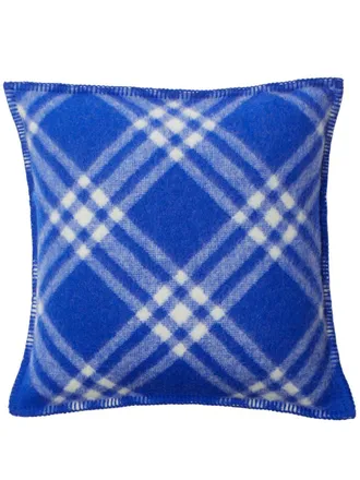 Burberry Kariertes Kissen - Blau