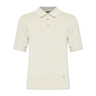 Dolce & Gabbana Homme, Pulls, Beige, Taille: M Polo Avec Logo Brod&eacute;