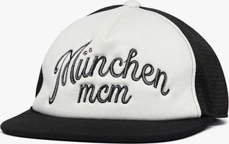 MCM Ponte-Kappe M&uuml;nchen BLACK AND WHITE COTTON BLEND