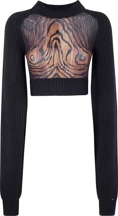 Jean Paul Gaultier Pull Col Rond - Noir