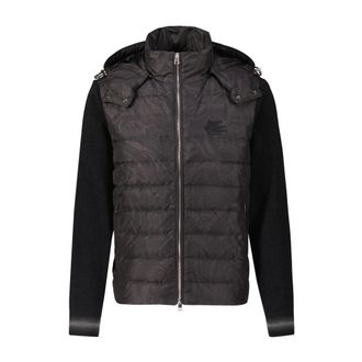 Etro Homme, Vestes, Noir, Taille: XL Cardigan matelassé à capuche