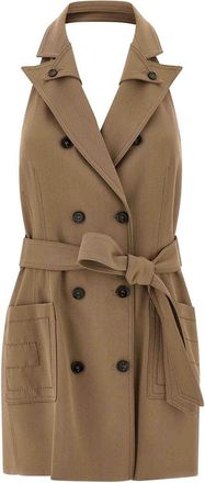 Elisabetta Franchi Robe Au Genou - Beige