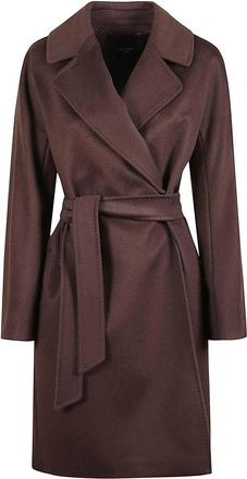 Max Mara Knielanger Mantel - Dunkelbraun