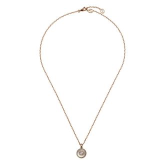 Gucci Interlocking Halskette in Ros&eacute;gold- Mop- Diamant- GG Pav&eacute; - - Accessories - Damen - Gelb - ONE SIZE