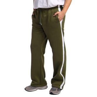 Generico Pantalon de rééducation avec rangée de boutons latéraux pour homme, vert, 3XL