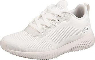 Skechers Femme Bobs Squad Tough Talk Fashion-Sneakers, White Engineered Knit, 40 EU